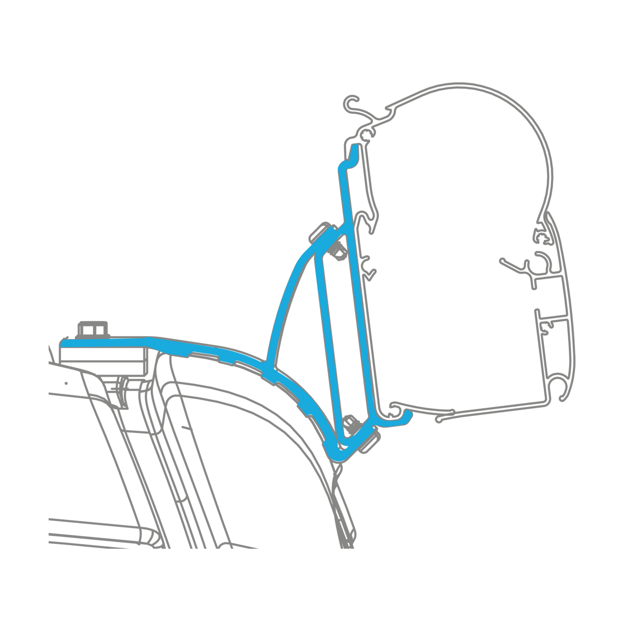 Dometic PerfectWall Adapter 029 - Wall awning adapter for VW T5/T6 ...